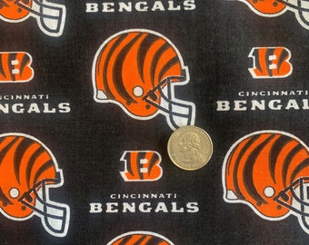 NFL CINCINNATI BENGALS Football 100% Cotton Fabric Material - Etsy