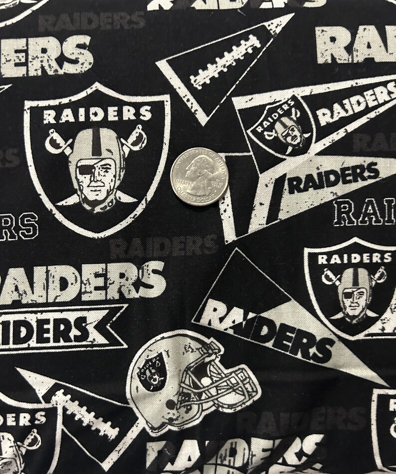 Las Vegas Raiders NFL 100% Cotton Fabric Free Shipping - Etsy