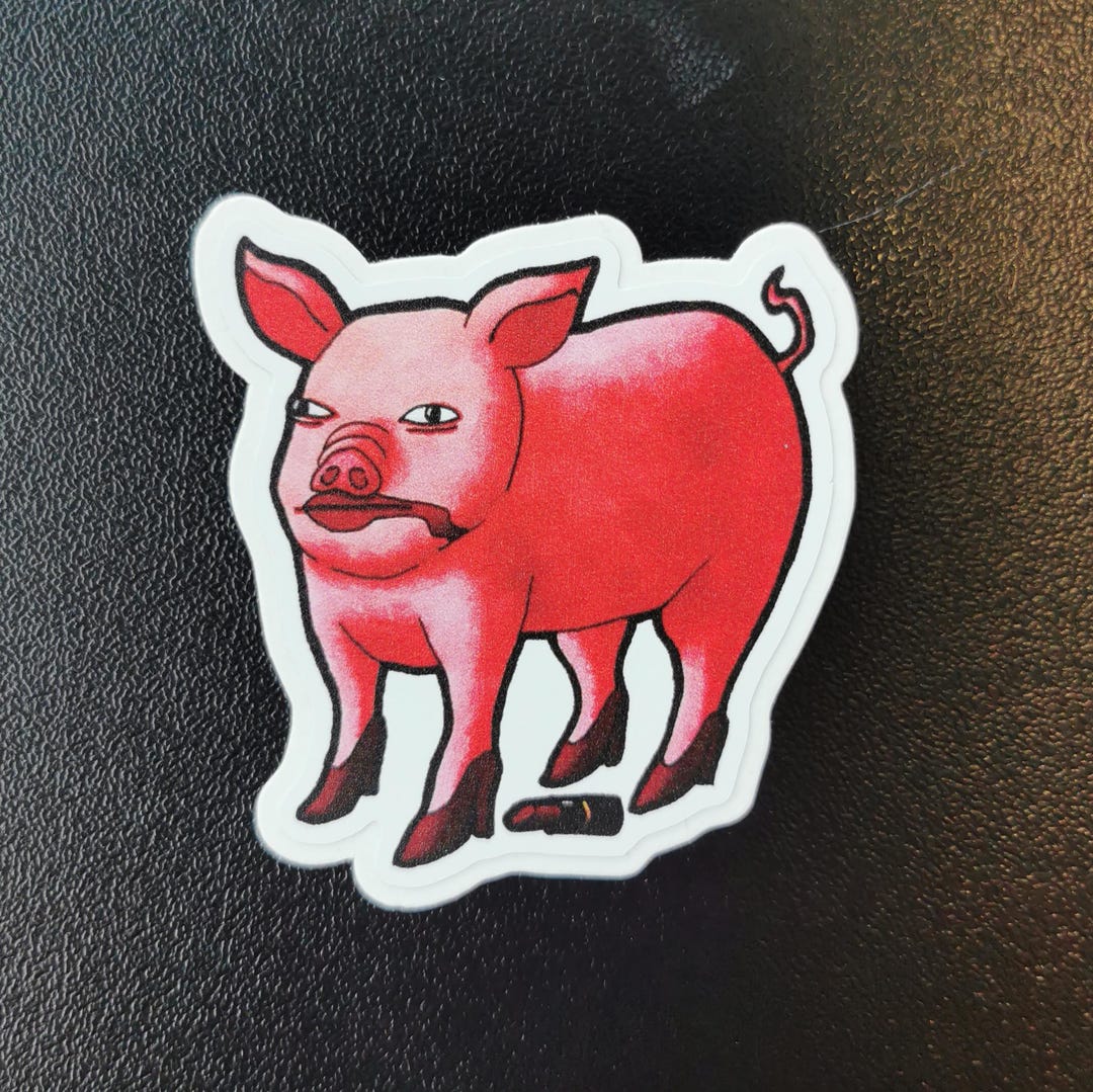 Pig Lipstick 2 Inch Vinyl Sticker | for Laptop, Water Bottle ...