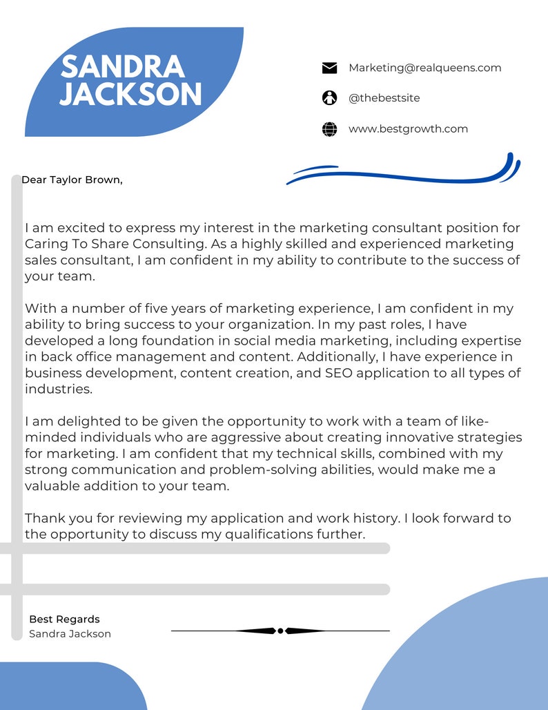 Both Cover Letter Template, Professional Resume Editable Download, Free ...