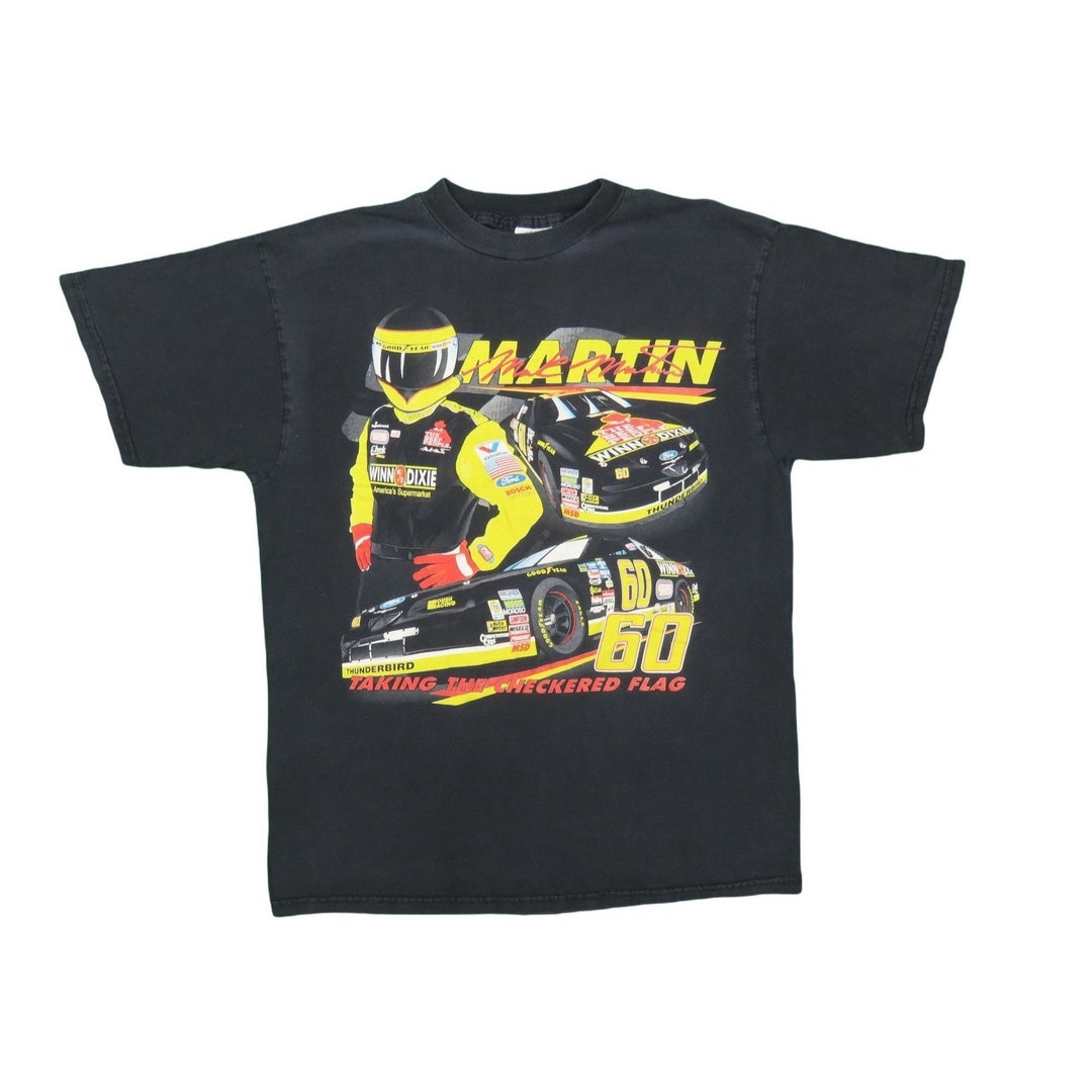 1990s Vintage Mark Martin Racing Shirt Size L - Etsy