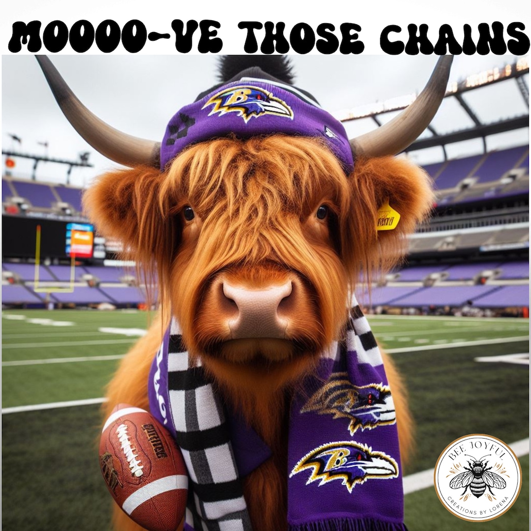 Baltimore Ravens Highland Cow PNG Digital File Only - Etsy