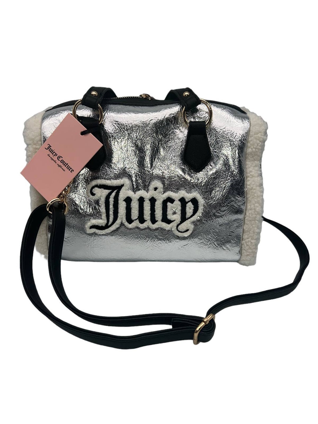 Juicy Couture Silver Sheer Genius Satchel - Etsy
