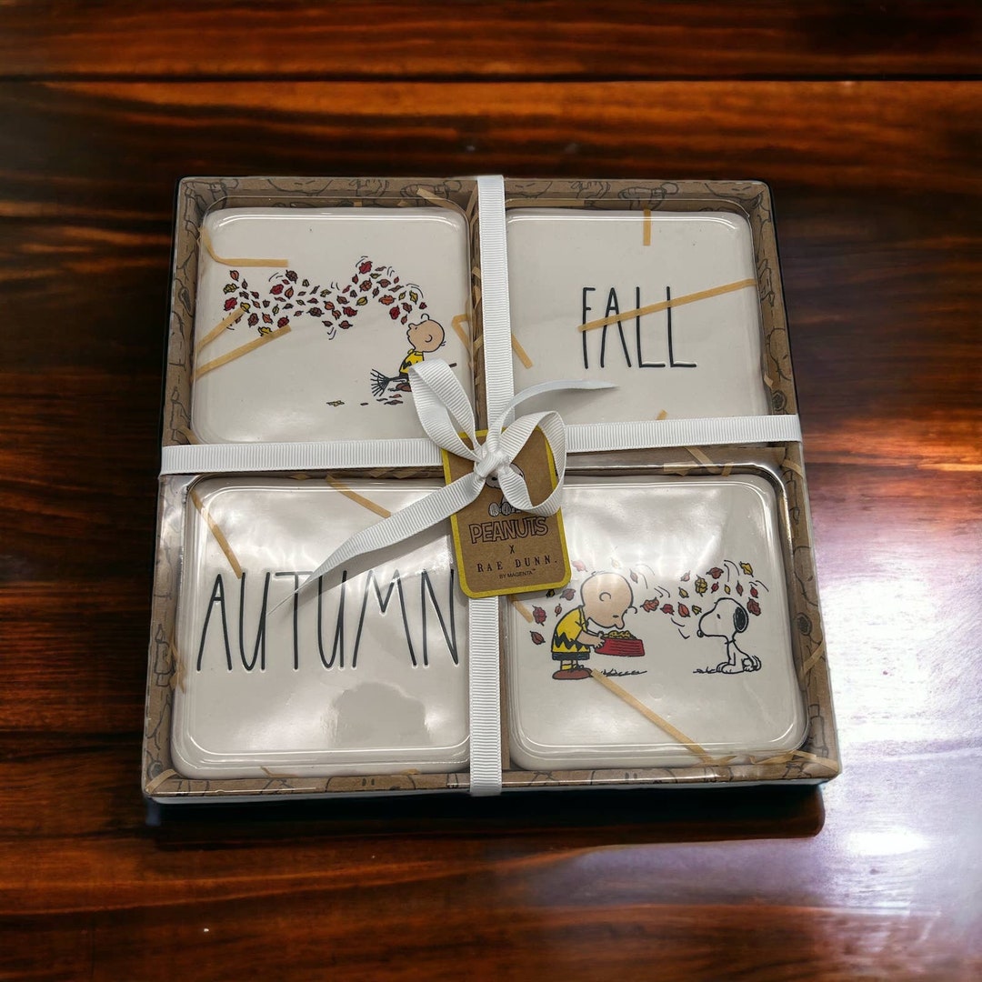 Rae Dunn Peanuts Fall Autumn Coasters Set of 4 - Etsy