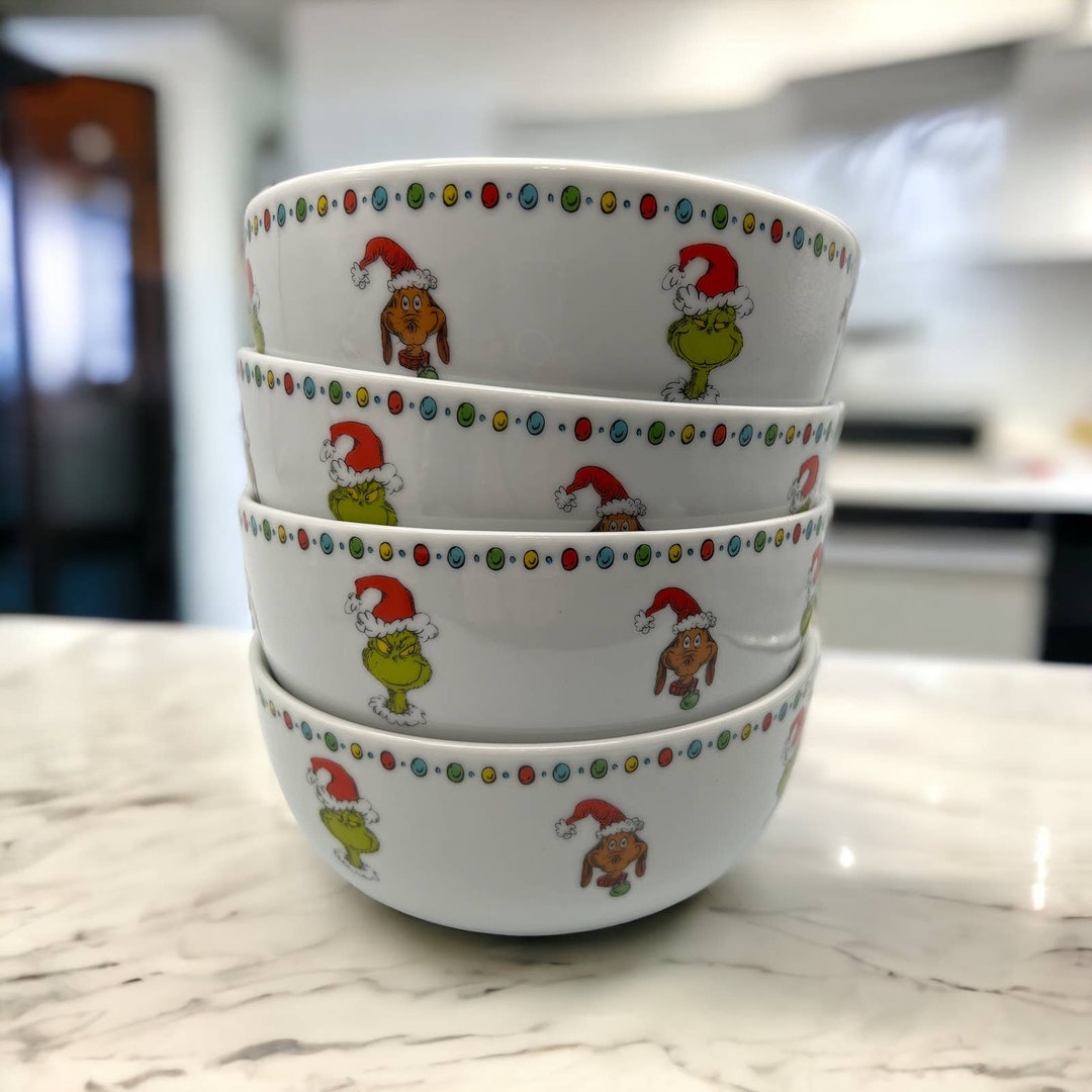 Dr Seuss the Grinch Bowl Set of 4 - Etsy