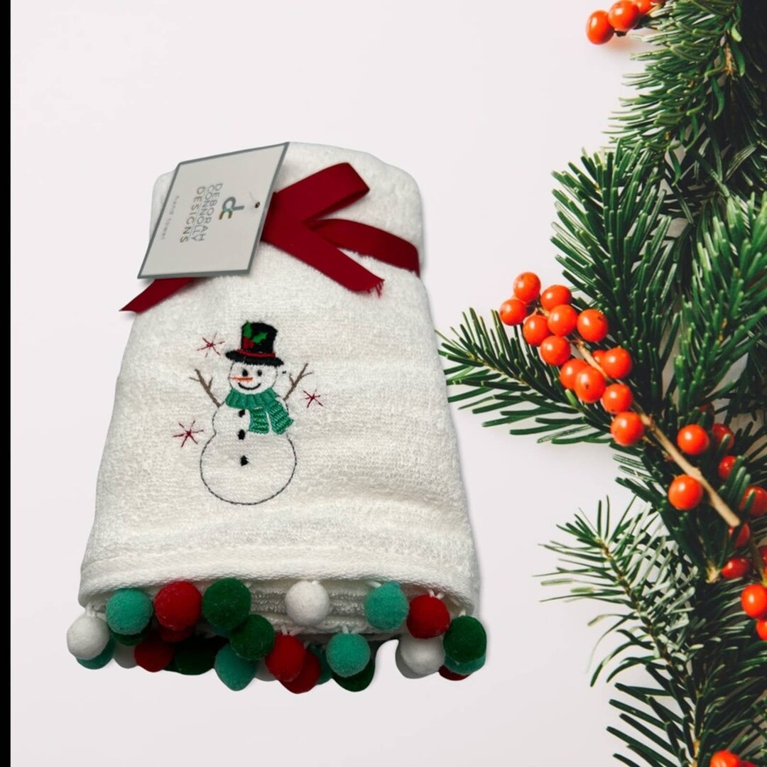 Deborah Connolly Snow Man Hang Towels - Etsy