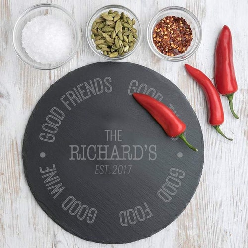Head Chef Personalised Round Slate Board - Etsy