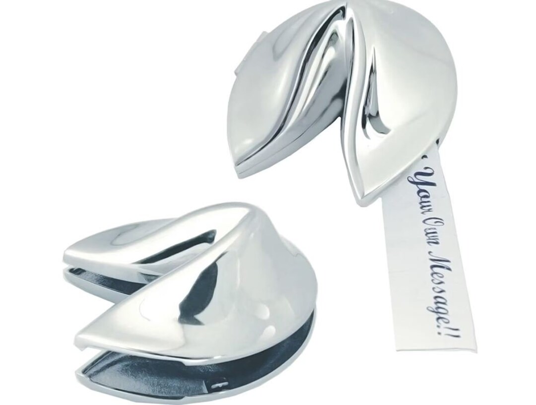 Silver Fortune Cookie Paperweight. Custom Personalized Non-tarnishing ...