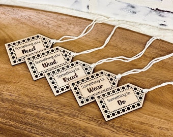 SET OF 4 Personalized Something Gift Tags Secret Santa - Etsy