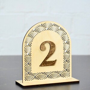 Arch Table Number Signs With Wave Pattern for Weddings and Special ...