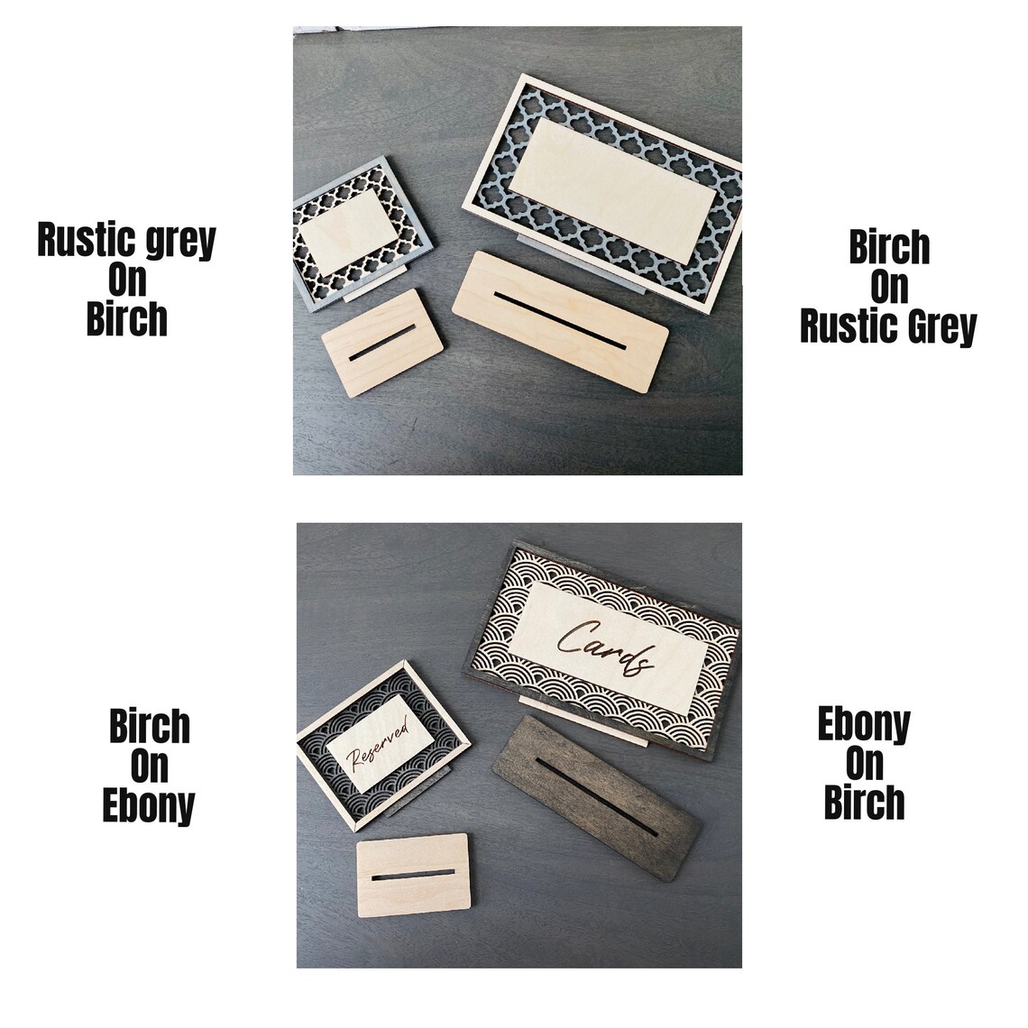 Custom Engraved Standing Wood Sign Geometric Pattern Wedding - Etsy