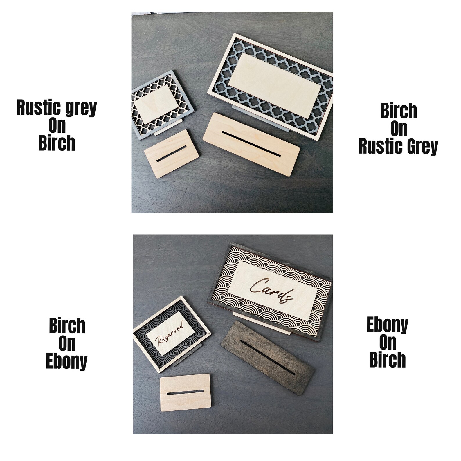 Custom Engraved Standing Wood Sign Geometric Pattern Wedding - Etsy