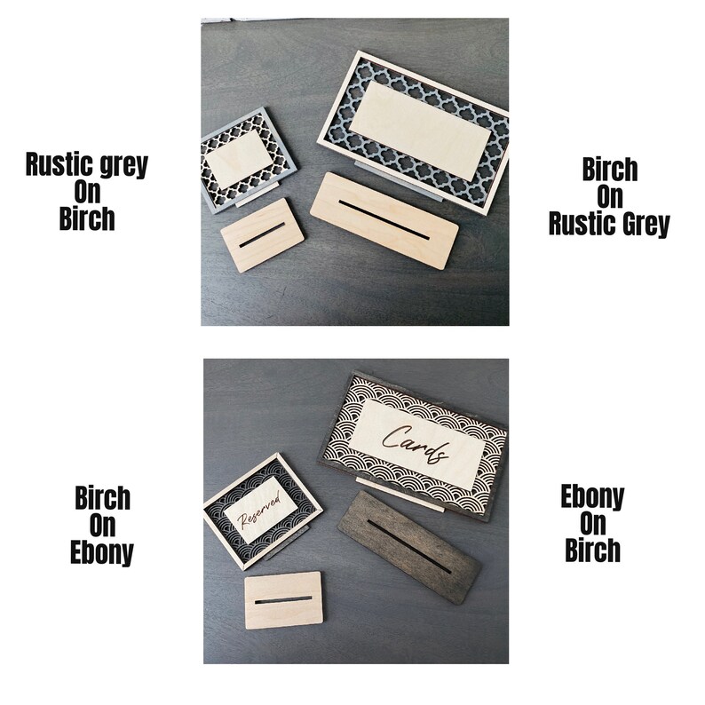 Custom Engraved Standing Wood Sign Geometric Pattern Wedding - Etsy