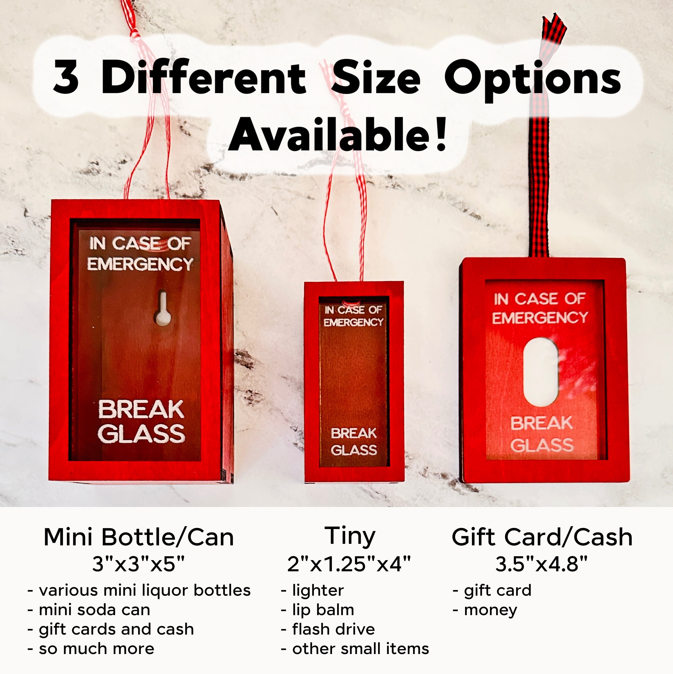 Funny "in Case of Emergency Break Glass" Ornament: Mini Liquor Bottle ...