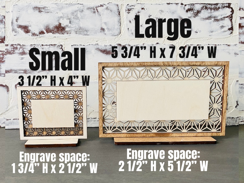 Custom Engraved Standing Wood Sign Geometric Pattern Wedding - Etsy