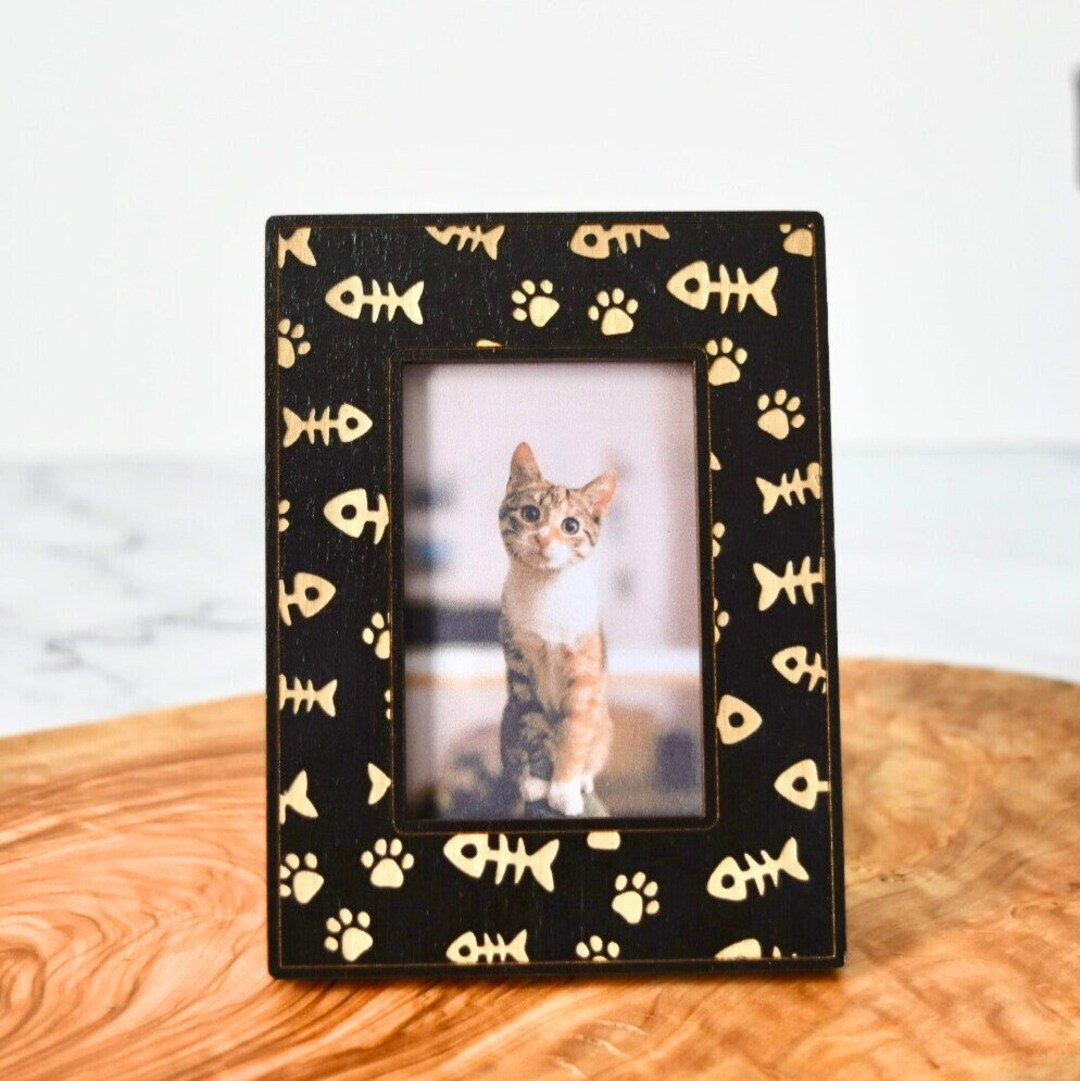 Cat Picture Frame Magnet | Kitten Photo Frame | Mini Photo Frame for ...