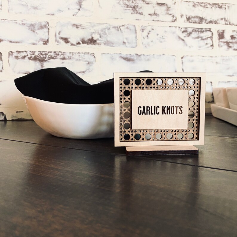 Wooden Engraved Standing Sign // Cane Rattan Wedding Signs // | Etsy