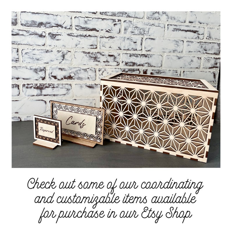 Custom Engraved Standing Wood Sign Geometric Pattern Wedding - Etsy