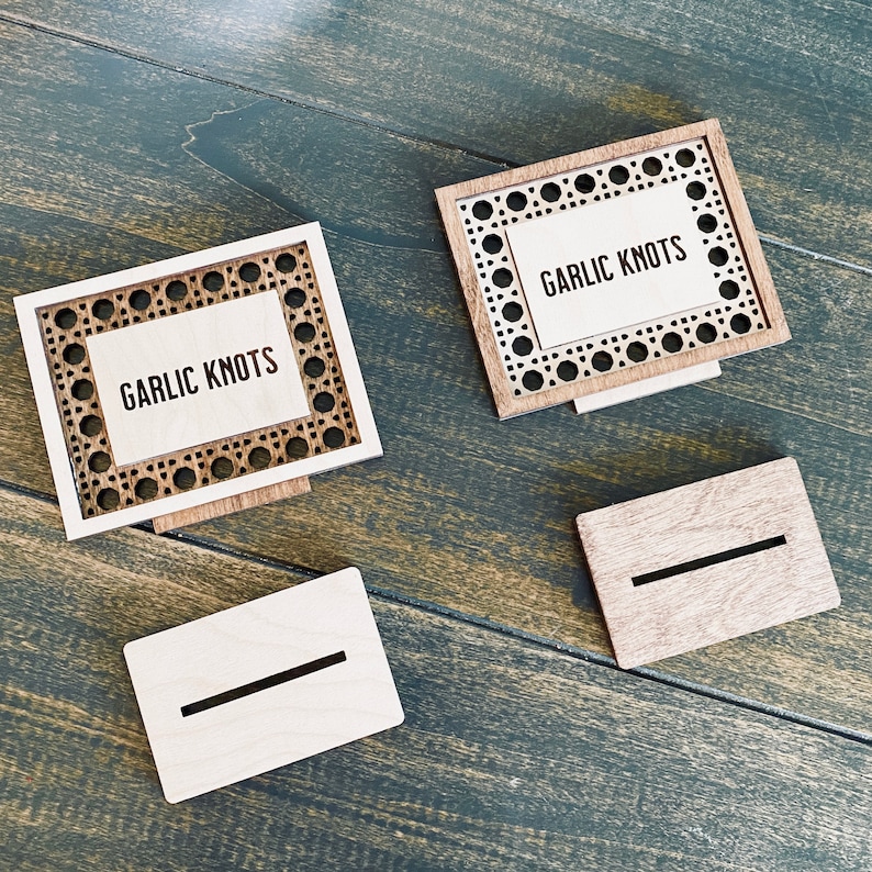 Wooden Engraved Standing Sign // Cane Rattan Wedding Signs // | Etsy