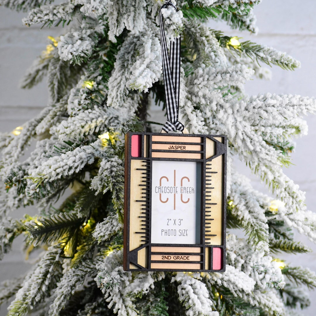School Photo Frame Christmas Ornament: Personalized Keepsake (2x3 Photo ...