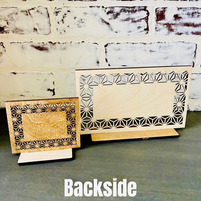 Custom Engraved Standing Wood Sign Geometric Pattern Wedding - Etsy