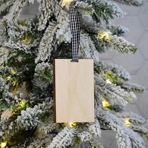 Merry Christmas 2024 Photo Frame Ornament | 2x3" Wood Picture Frame ...