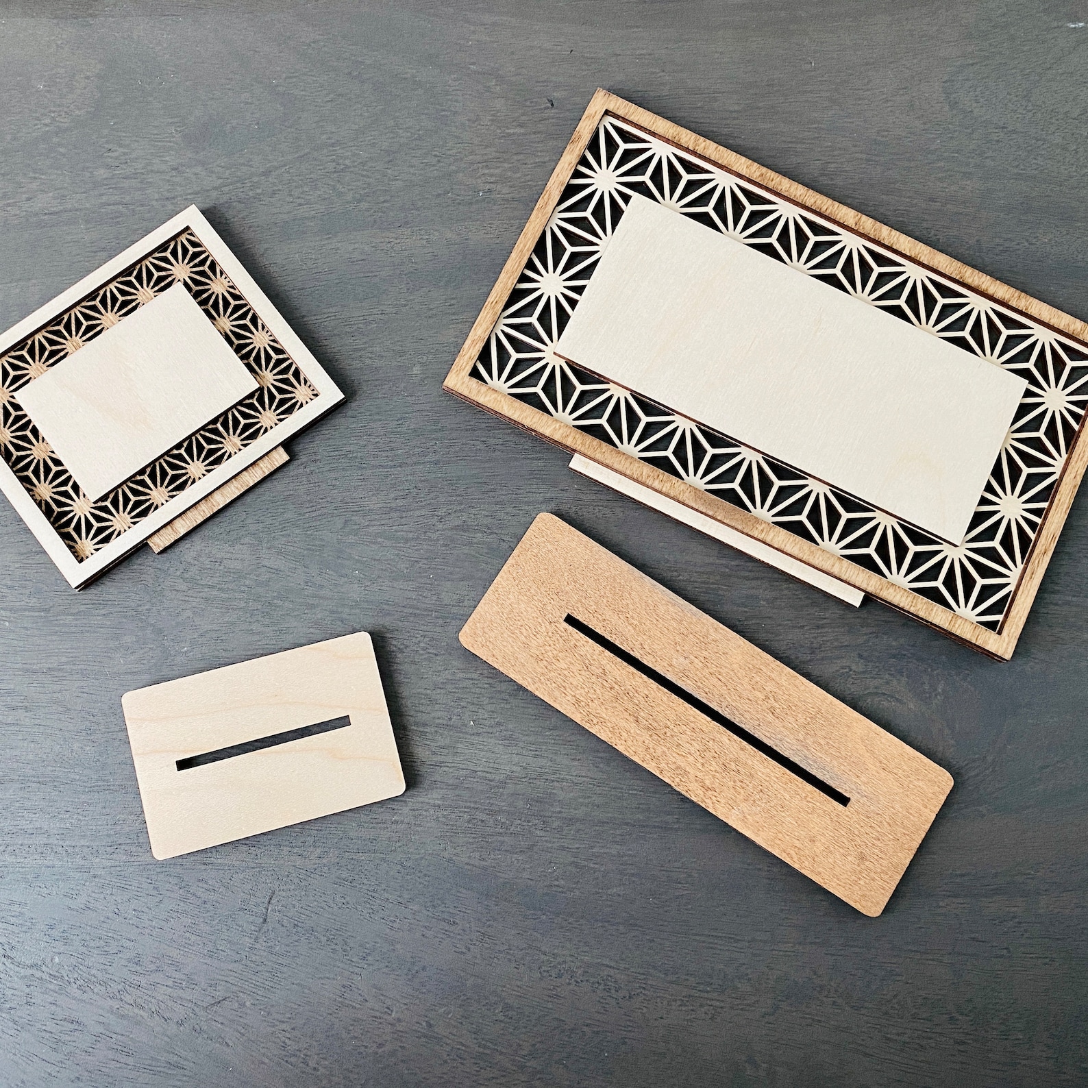 Custom Engraved Standing Wood Sign Geometric Pattern Wedding - Etsy