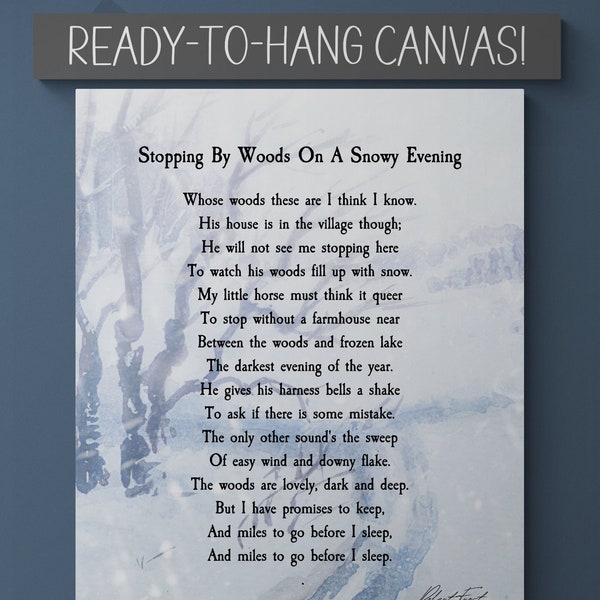 Stopping by Woods - Etsy