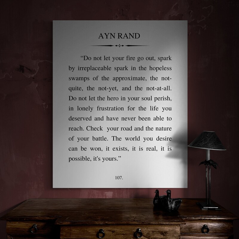 Ayn Rand Quote Etsy