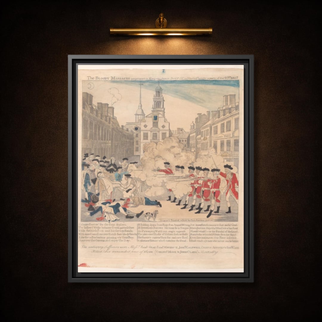 Paul Revere Boston Massacre Engraving | Revolutionary War Colonial Art ...