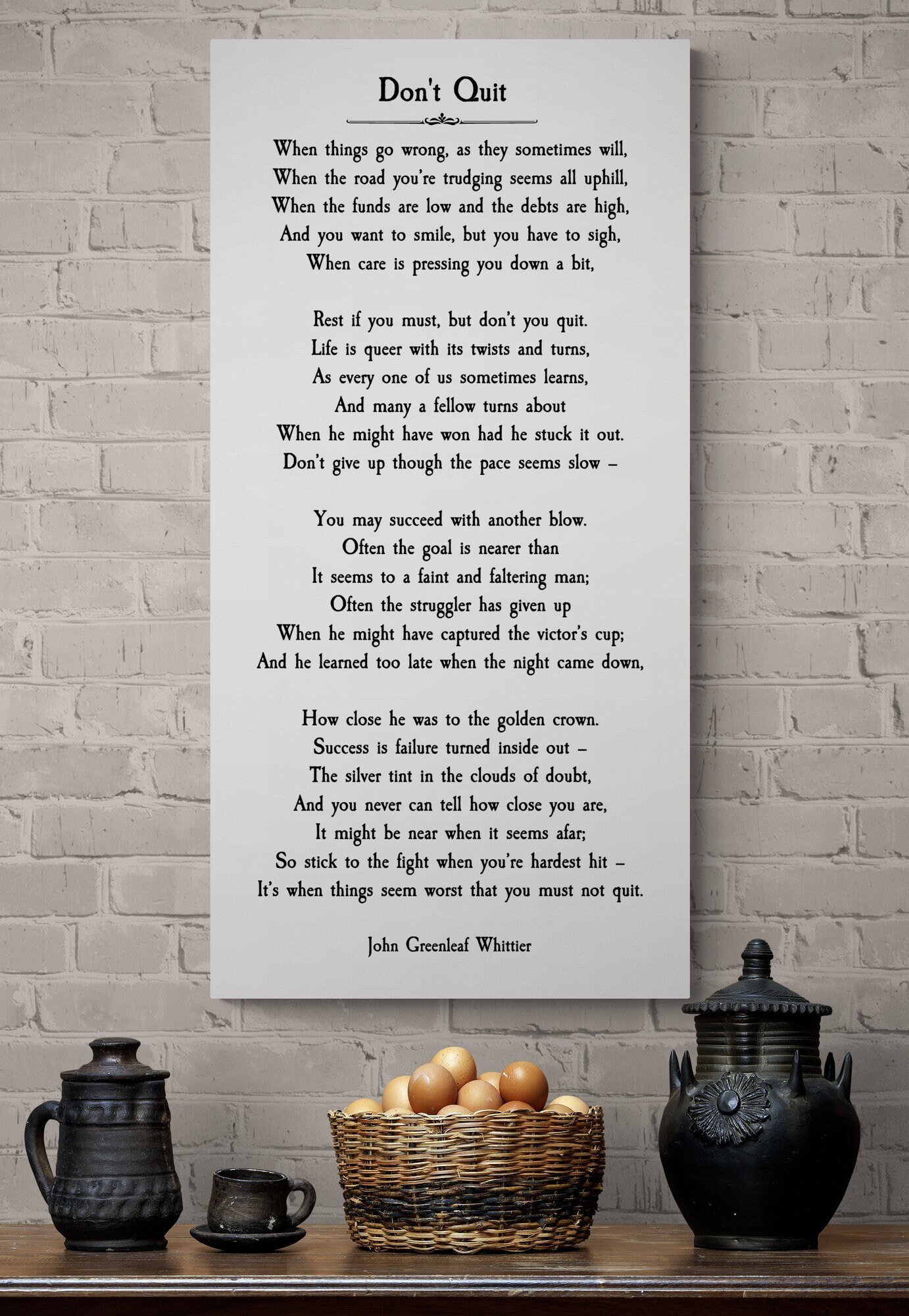 Don't Quit Poem by John Greenleaf Whittier | Inspirational Poetry ...