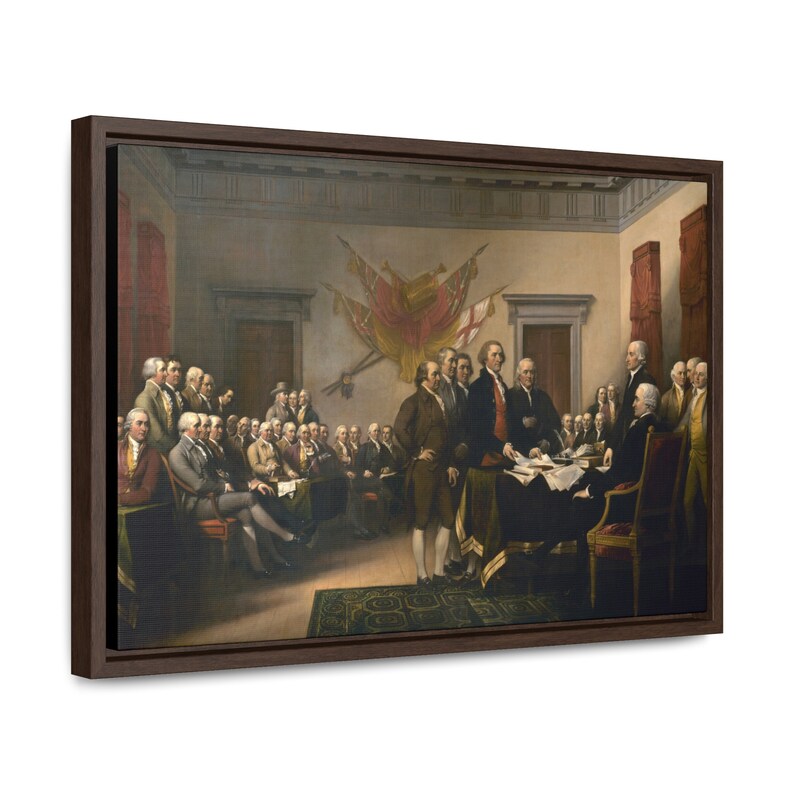 Declaration of Independence Art: John Trumbull Painting, Framed Canvas ...