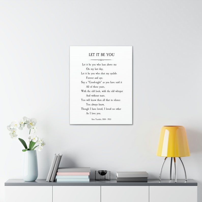 Sara Teasdale Poem | Let It Be You | Literary Wall Art | Famous Poem ...