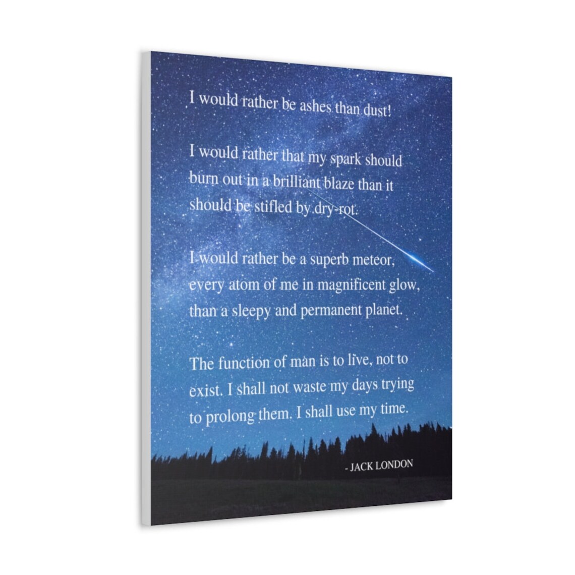 Jack London's Credo, Stretched Canvas - Wall Art Decor, Inspirational ...
