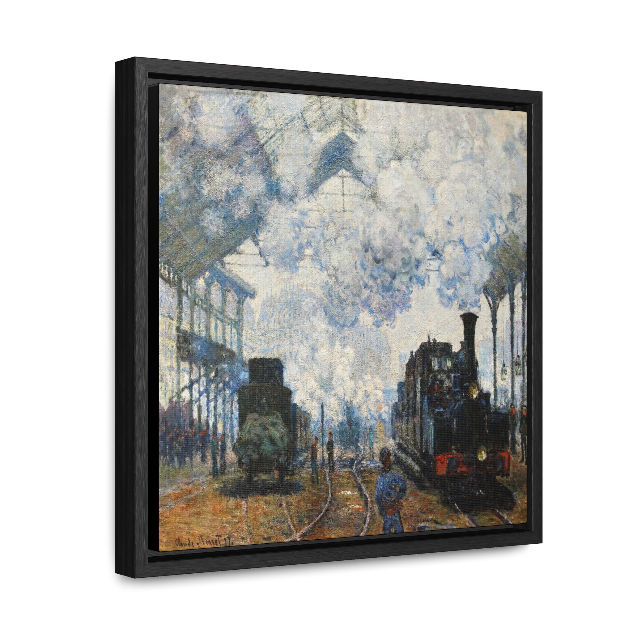 Claude Monet Arrival of the Normandy Train Framed Canvas Train Art ...