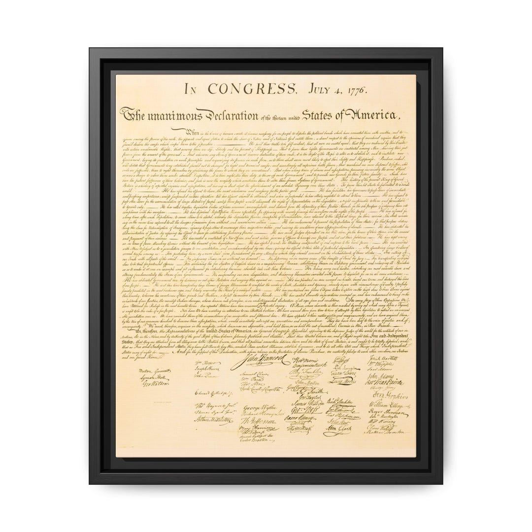 Declaration of Independence Canvas Wall Art: Vintage Americana Home ...