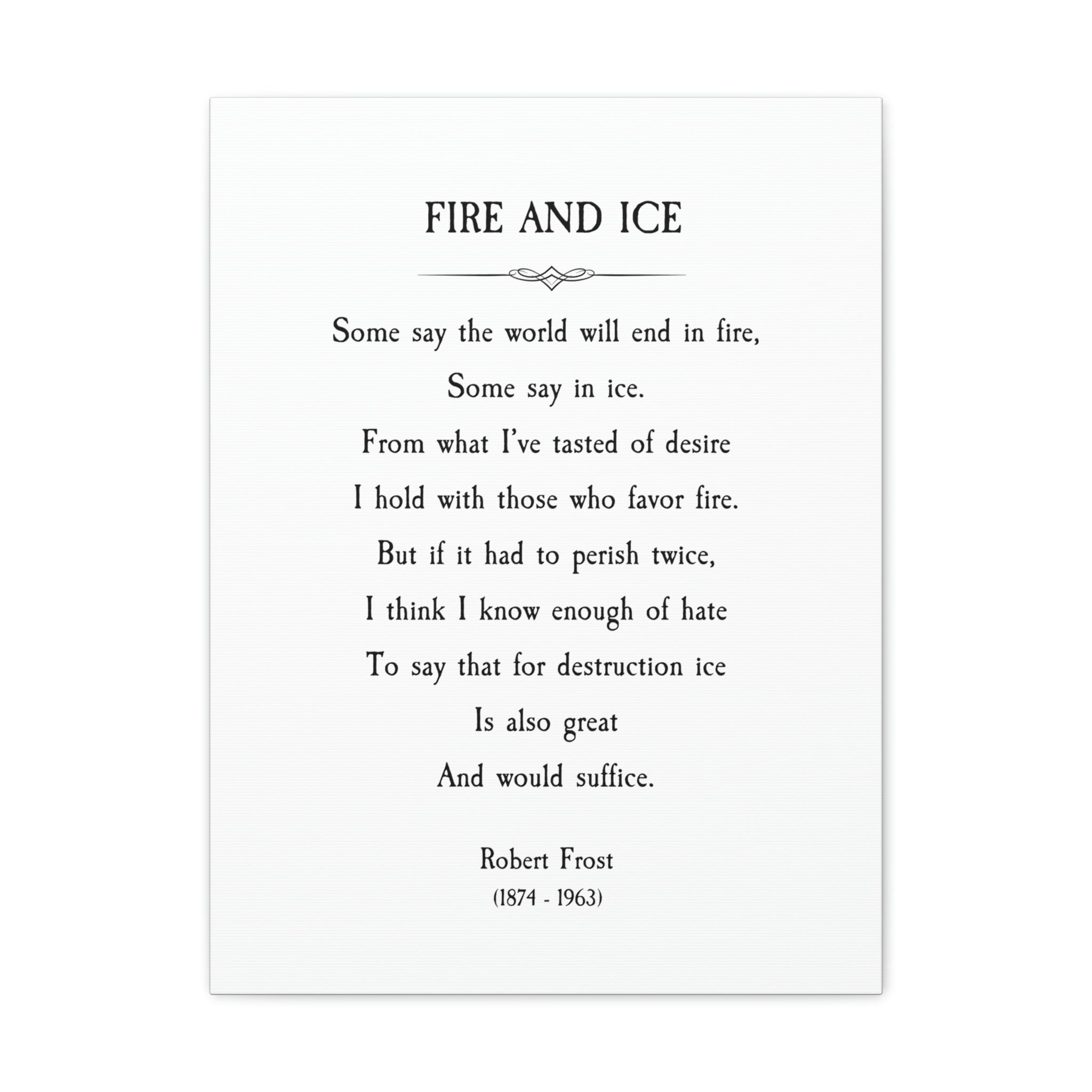 Beroemde Gedichten Van Robert Frost Vuur En Ijs Gedicht Over Bomen