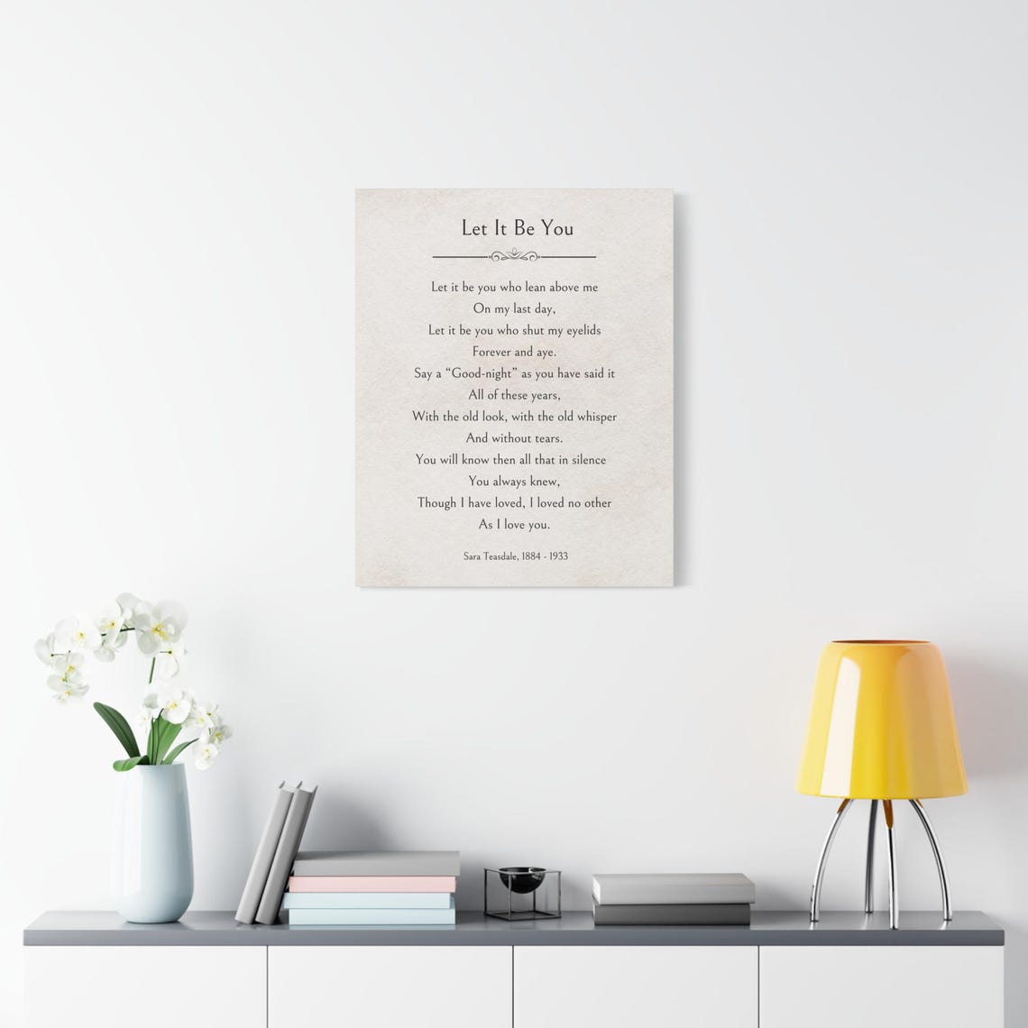 Sara Teasdale Poem Canvas: "let It Be You" Literary Wall Art - Etsy Canada