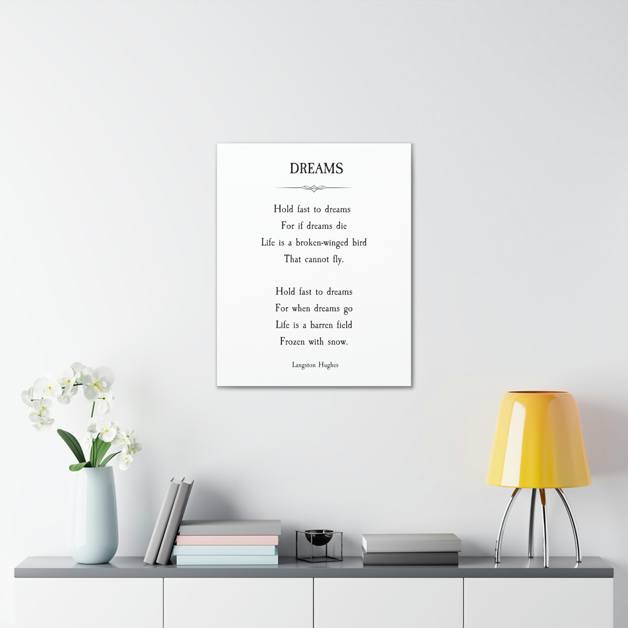 Dreams | Inspirational Poem by Langston Hughes | Literary Home Decor ...