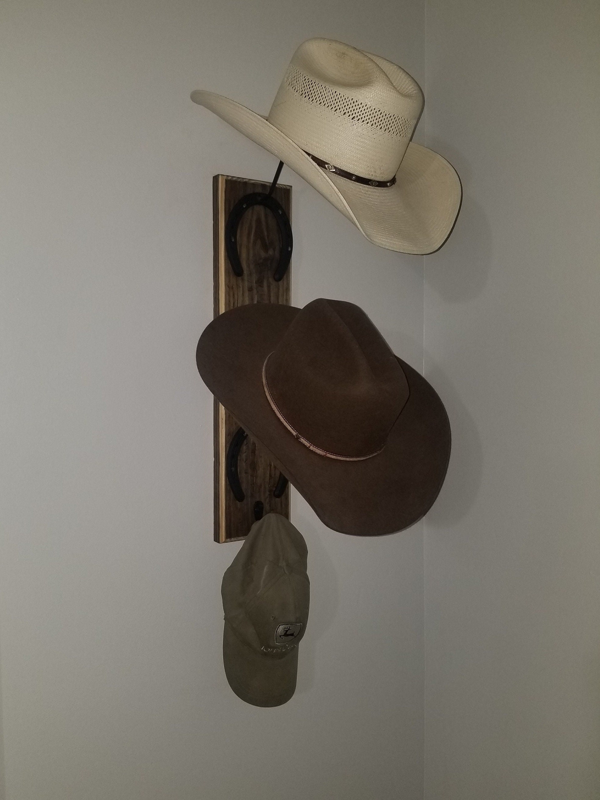 Horseshoe Hat Rack, Hat Organizer, Cowboy Hat Rack, Cowboy Hat Holder ...