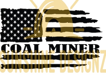 Flag Coal Miner Svg | Etsy