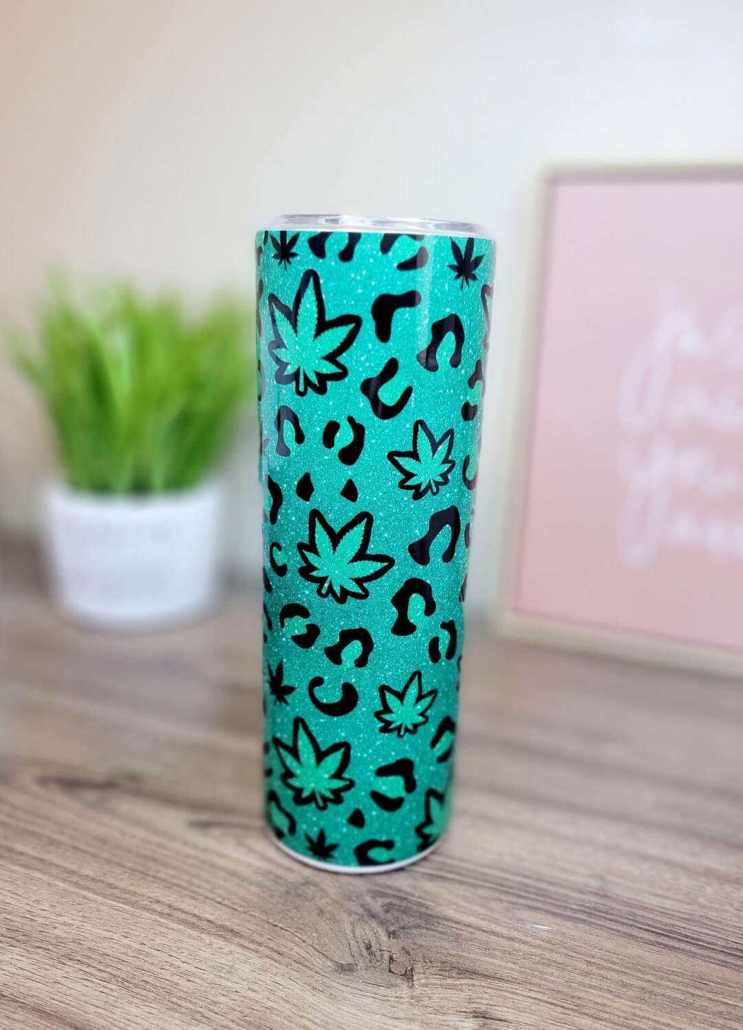 420 Leopard Weed Leaf 20oz Tumbler - Etsy