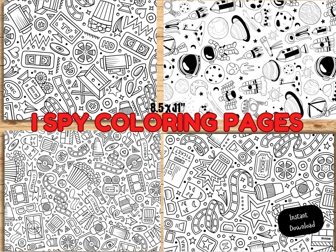 I SPY COLORING Sheets. Kids Coloring Books. CREATIVE Games Coloring ...