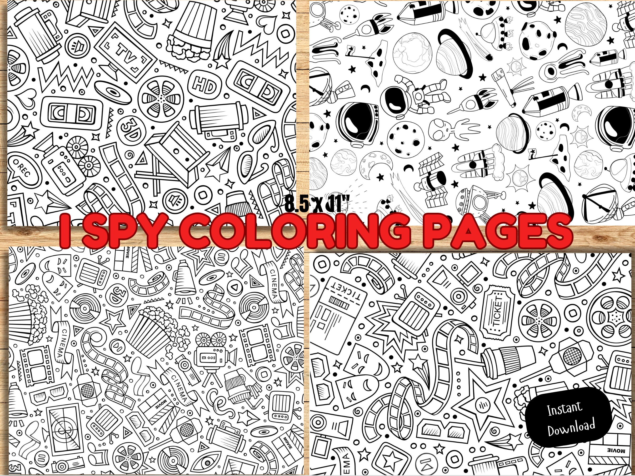 I SPY COLORING Sheets. Kids Coloring Books. CREATIVE Games Coloring ...