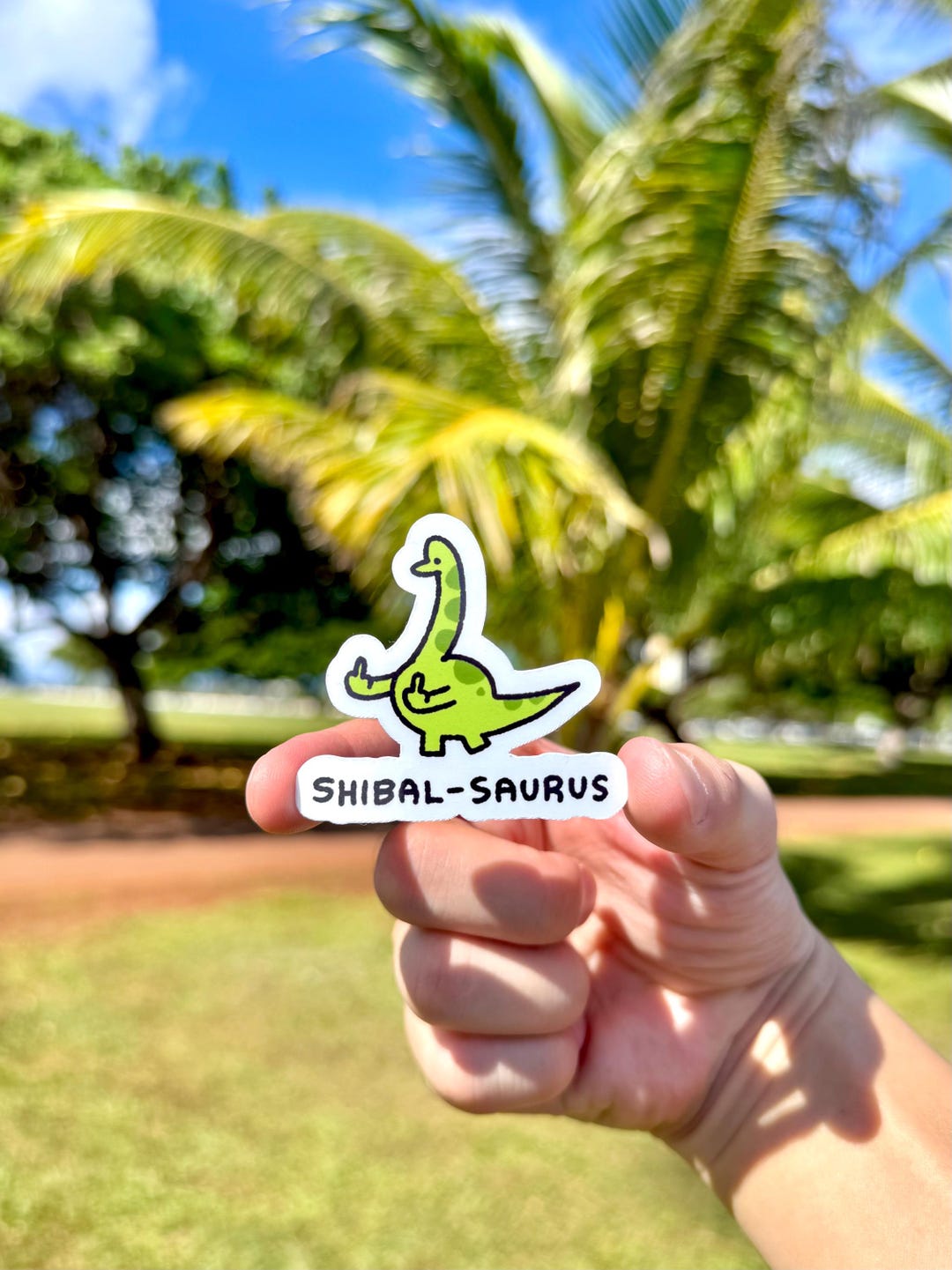 Shibal-saurus Dinosaur Sticker: Funny Korean Meme, Glossy Vinyl - Etsy