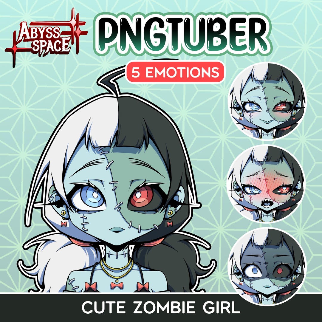 Cute Chibi Zombie Girl Pngtuber Model Ready-to-use - Etsy
