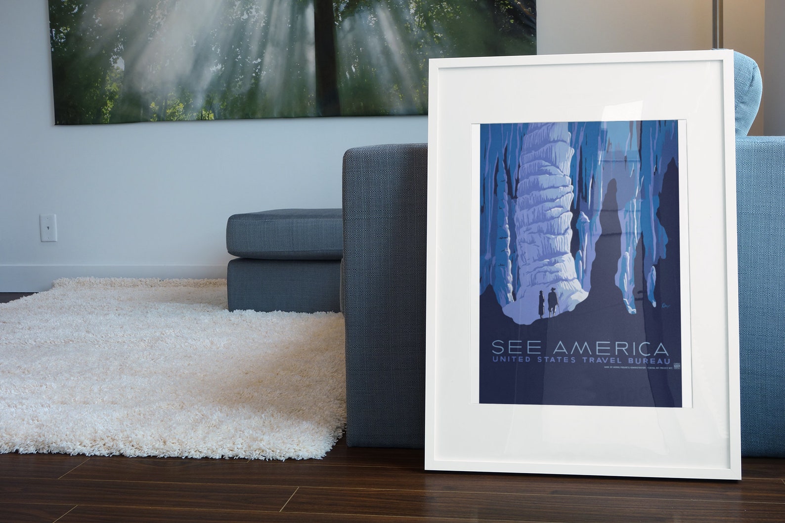 See America Caverns 1930s Vintage Style Works Progress Travel Poster ...