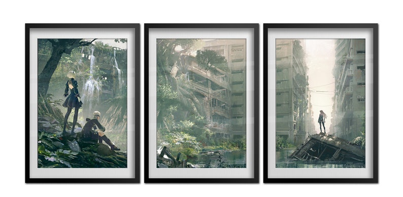 Nier Automata Poster Set of 3 High Quality Prints | Etsy