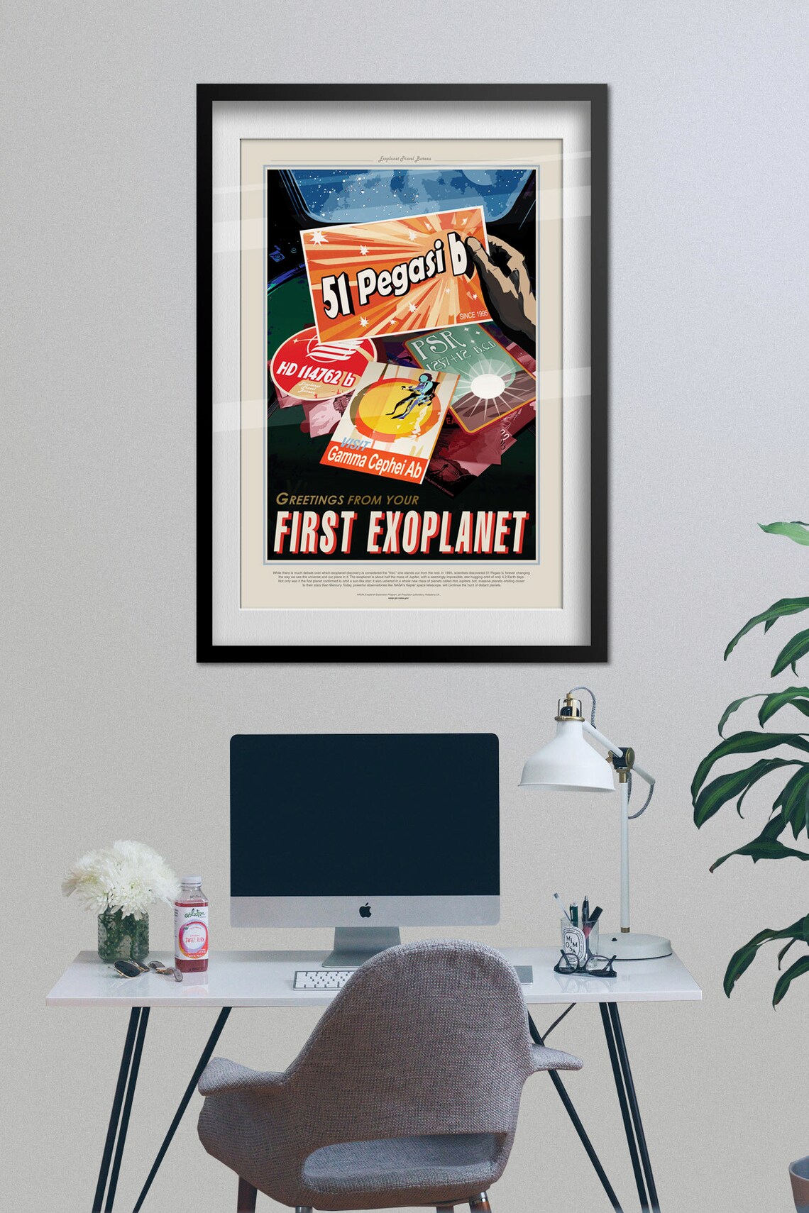 Nasa Space Poster, Retro Wall Art, Space Travel Poster - Peg 51 Space ...