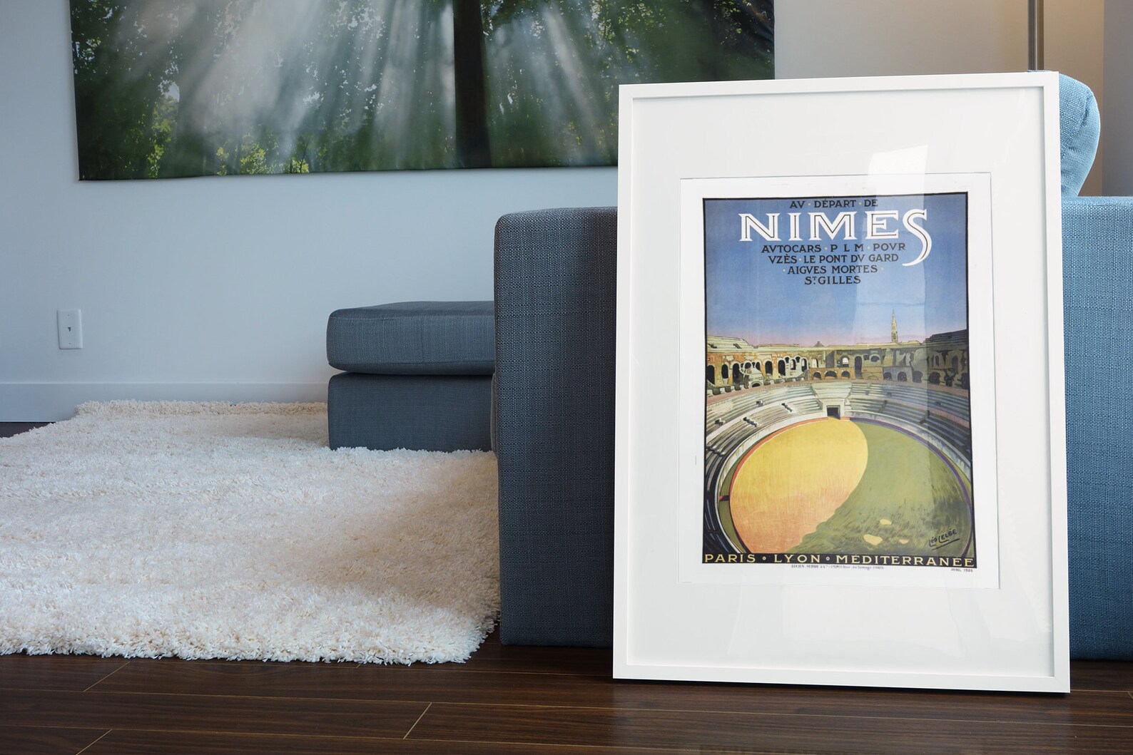 1926 Nimes France Amphitheater - Vintage Style Travel Poster | Classic ...